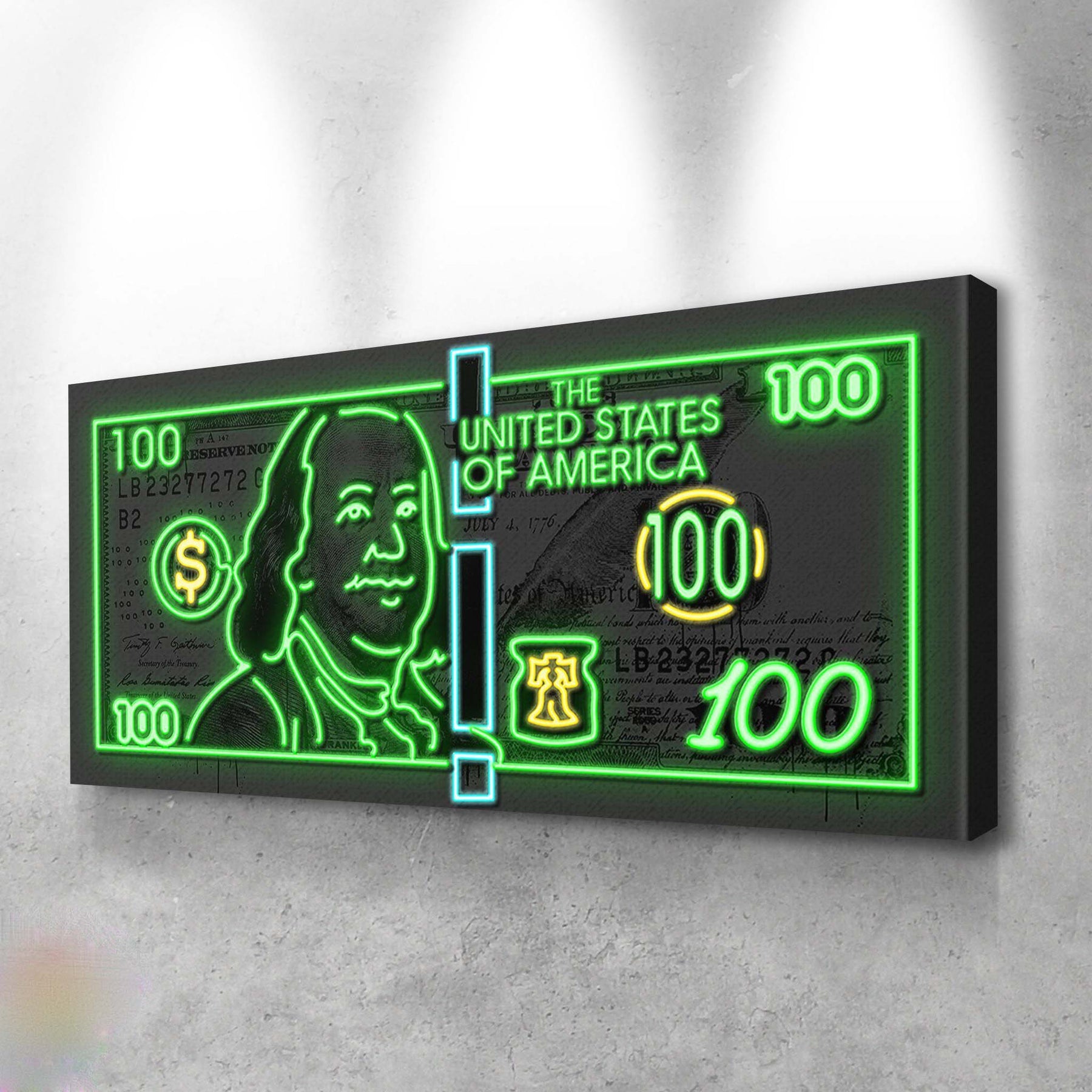 "Neon Franks" Money Wall Art – Canvas Cultures
