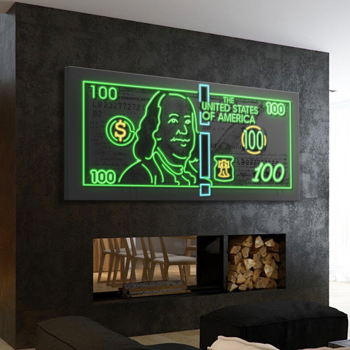 "Neon Franks" Money Wall Art – Canvas Cultures